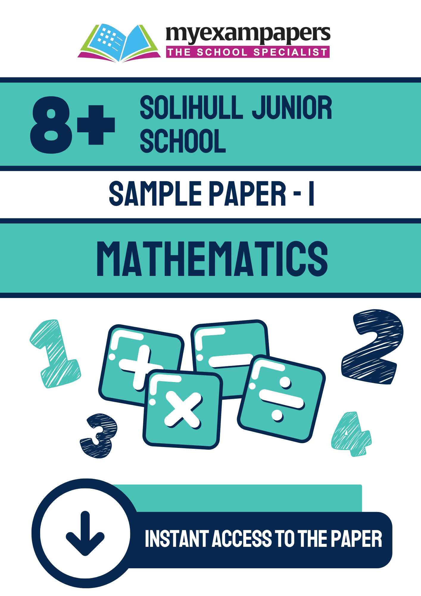 8+ Solihull Junior School (Paper 1) – Maths – MyExamPapers UK